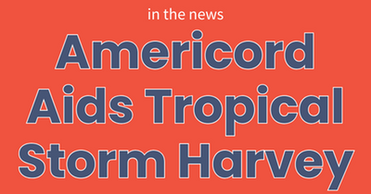 Americord Helps Recovery Efforts After Tropical… | Americord Registry
